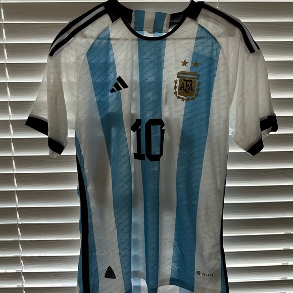 adidas | Shirts | Messi Adidas Argentina World Cup Soccer Jersey Blue ...